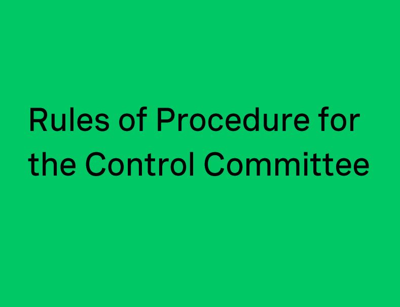 Rules of Procedure for the Control Committee | Nefco